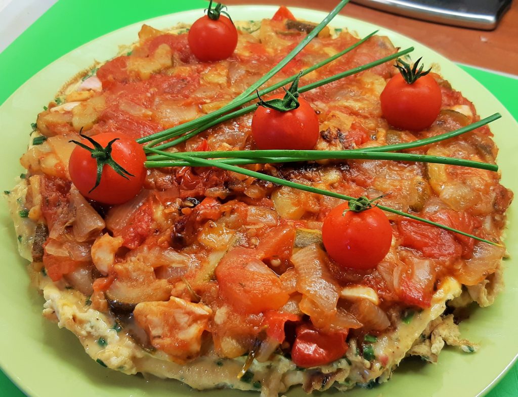 Omelette Pommes De Terre jambon Et Sa Compot e De L gumes D t Omelette Pommes De Terre jambon Et Sa Compot e De L gumes D t